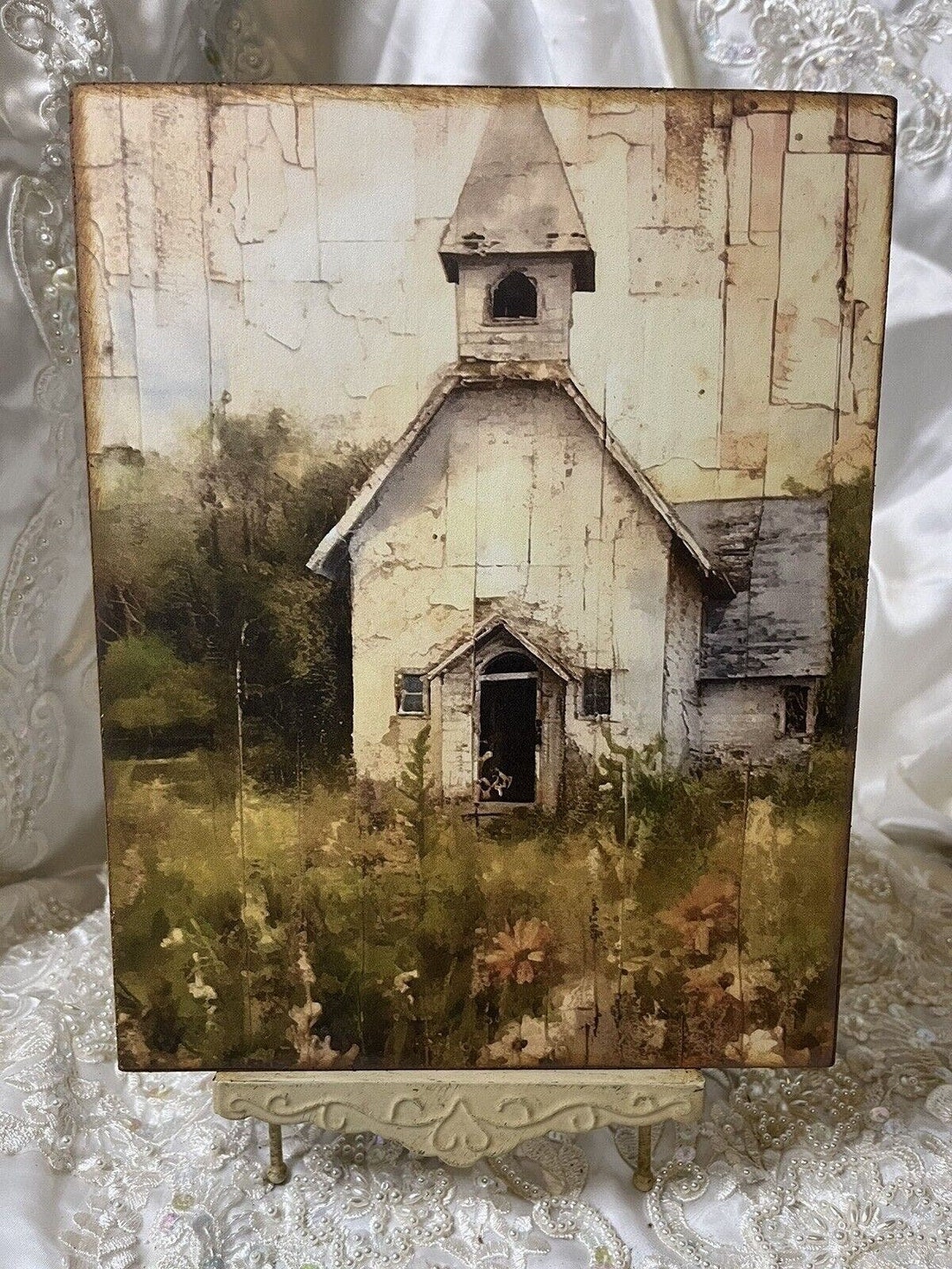 Church Chapel, Primitive Folk Art, Handcrafted Plaque / Sign #4 - Etsy