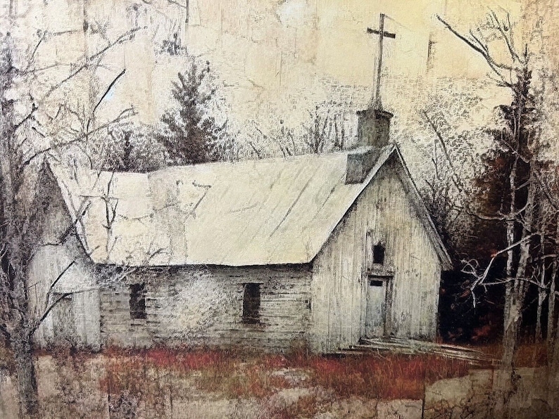 Church Chapel, Primitive Folk Art, Handcrafted Plaque / Sign #13 - Etsy