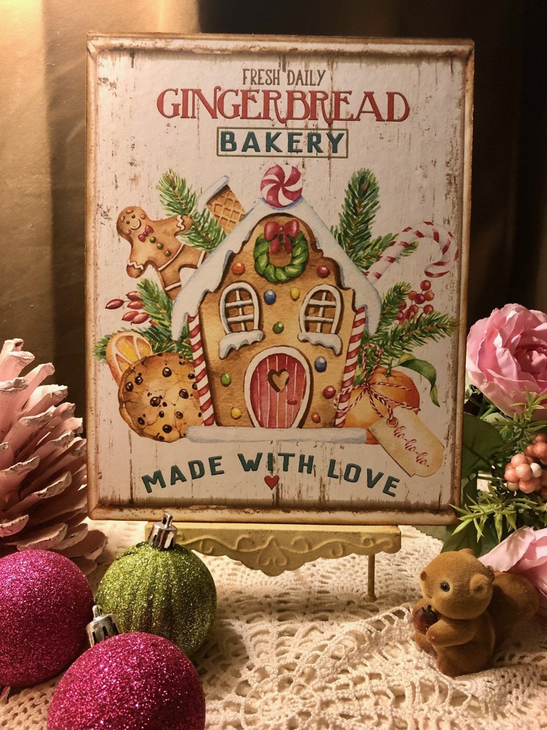 Gingerbread Bakery, Handcrafted Plaque / Sign - Etsy