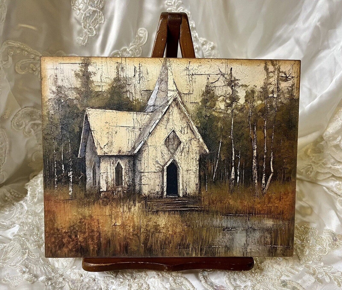 Church Chapel, Primitive Folk Art, Handcrafted Plaque / Sign #10 - Etsy