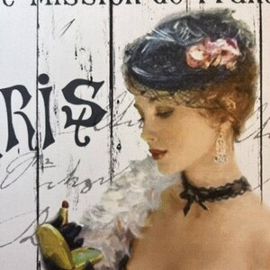 Paris, French Lady, Vintage Style, Shabby Chic Handcrafted Plaque ...