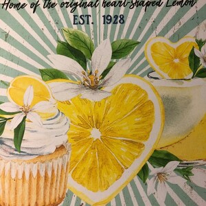 Lemon Market, Heart Shaped Lemon, Wall Art, Handcrafted Plaque / Sign ...