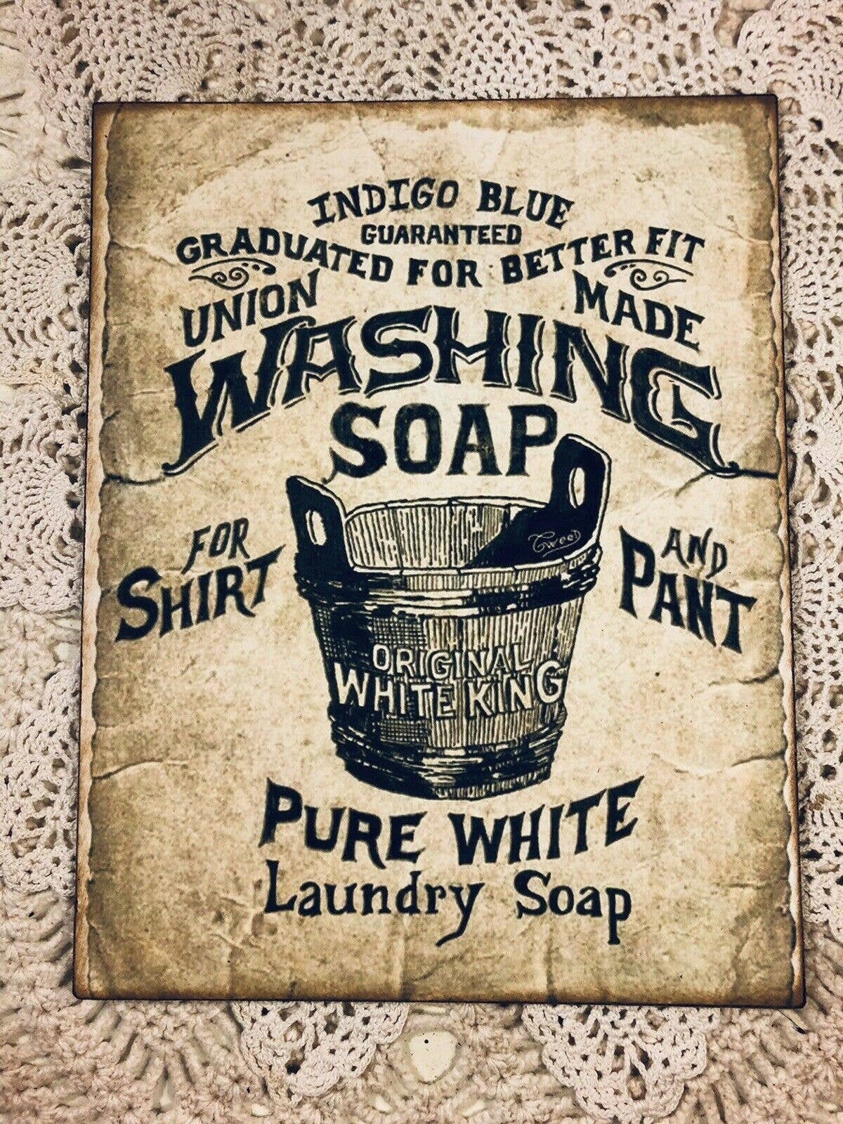 Vintage Style Washing Soap Laundry Handmade Plaque / Sign | Etsy