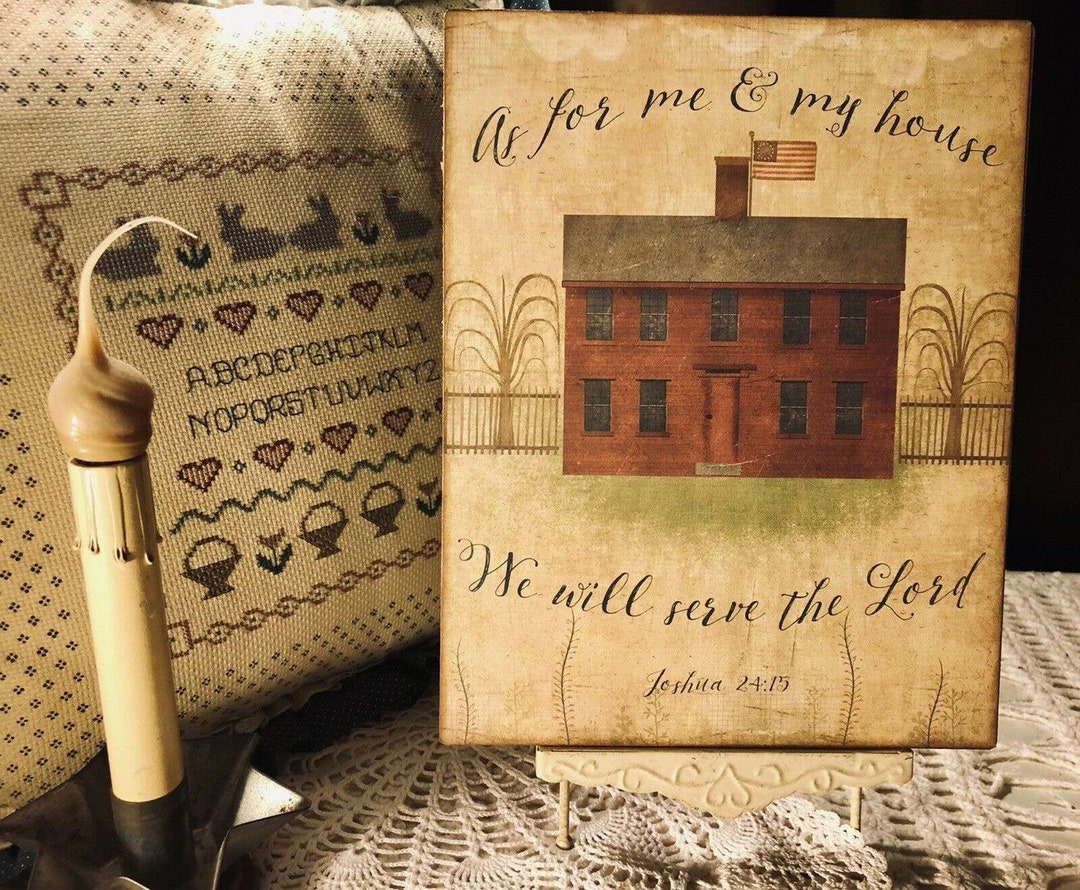 Handmade Primitive House, Scripture, Folk Art Plaque / Sign - Etsy