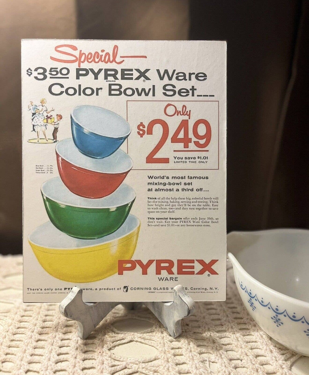 Pyrex Ware, Retro Advertisement, Kitschy Handcrafted Plaque / Sign #2 ...