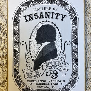 Edgar Allan Poe Handcrafted Plaque / Sign Tincture of Insanity #2 - Etsy