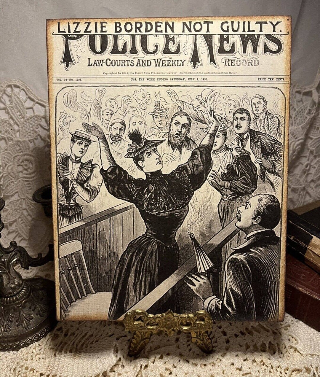 Lizzie Borden, Handcrafted Plaque / Sign #4 - Etsy