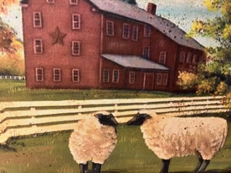 Primitive Saltbox House, Folk Art, Sheep, Prim, Rustic Handcrafted ...