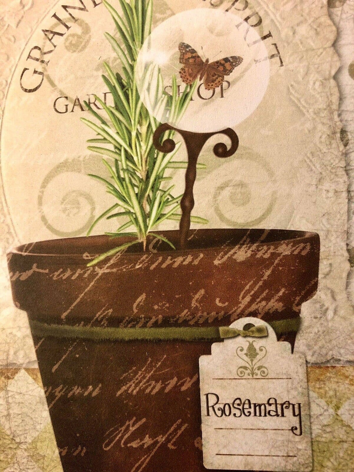 ROSEMARY Herb Pot Garden, Handcrafted Plaque / Sign - Etsy