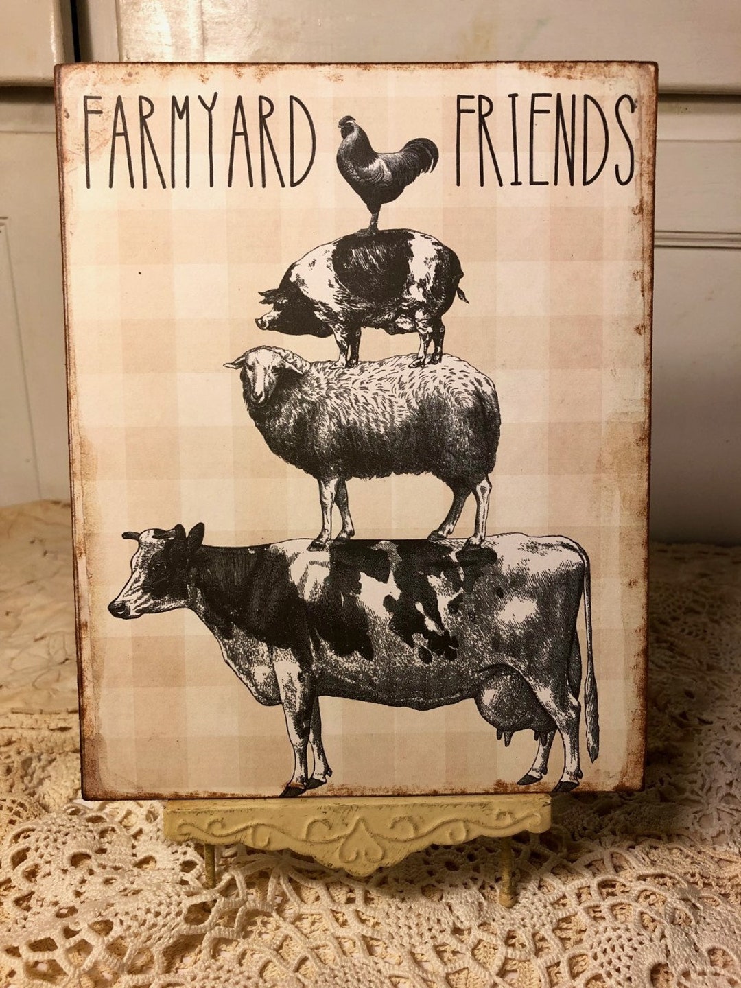 Farmyard Friends, Rustic, Farmhouse HANDCRAFTED Sign / Plaque - Etsy