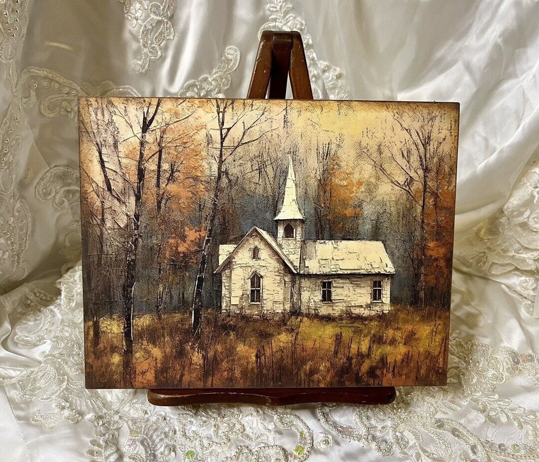 Church Chapel, Primitive Folk Art, Handcrafted Plaque / Sign #12 - Etsy