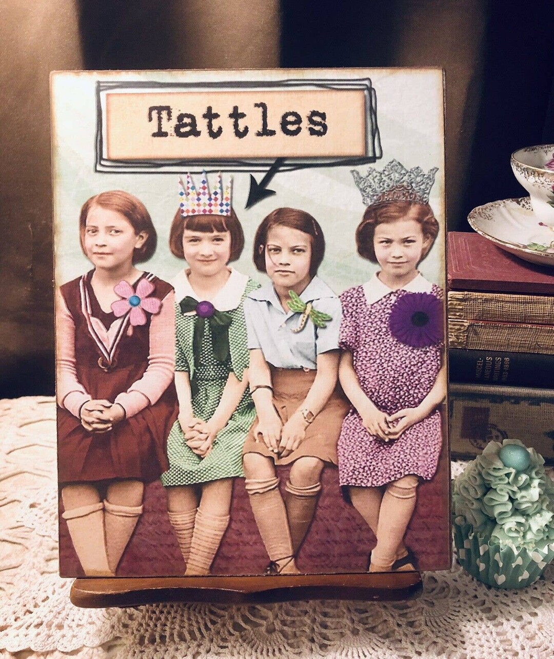 Retro Girls, Funny, Tattles, Girl Friends, Handcrafted Plaque / Sign - Etsy