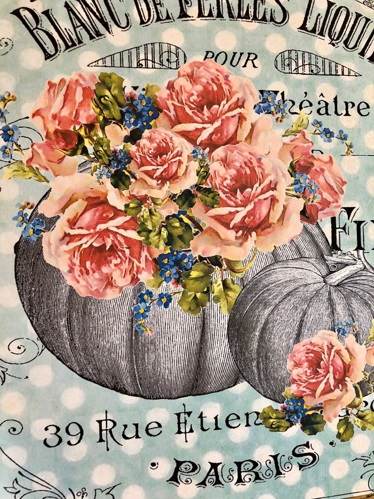 Pumpkins, Roses, Shabby Chic Sign / Plaque - Etsy