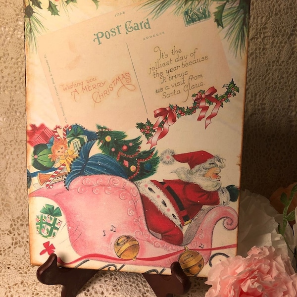 Santa in Sled - Etsy