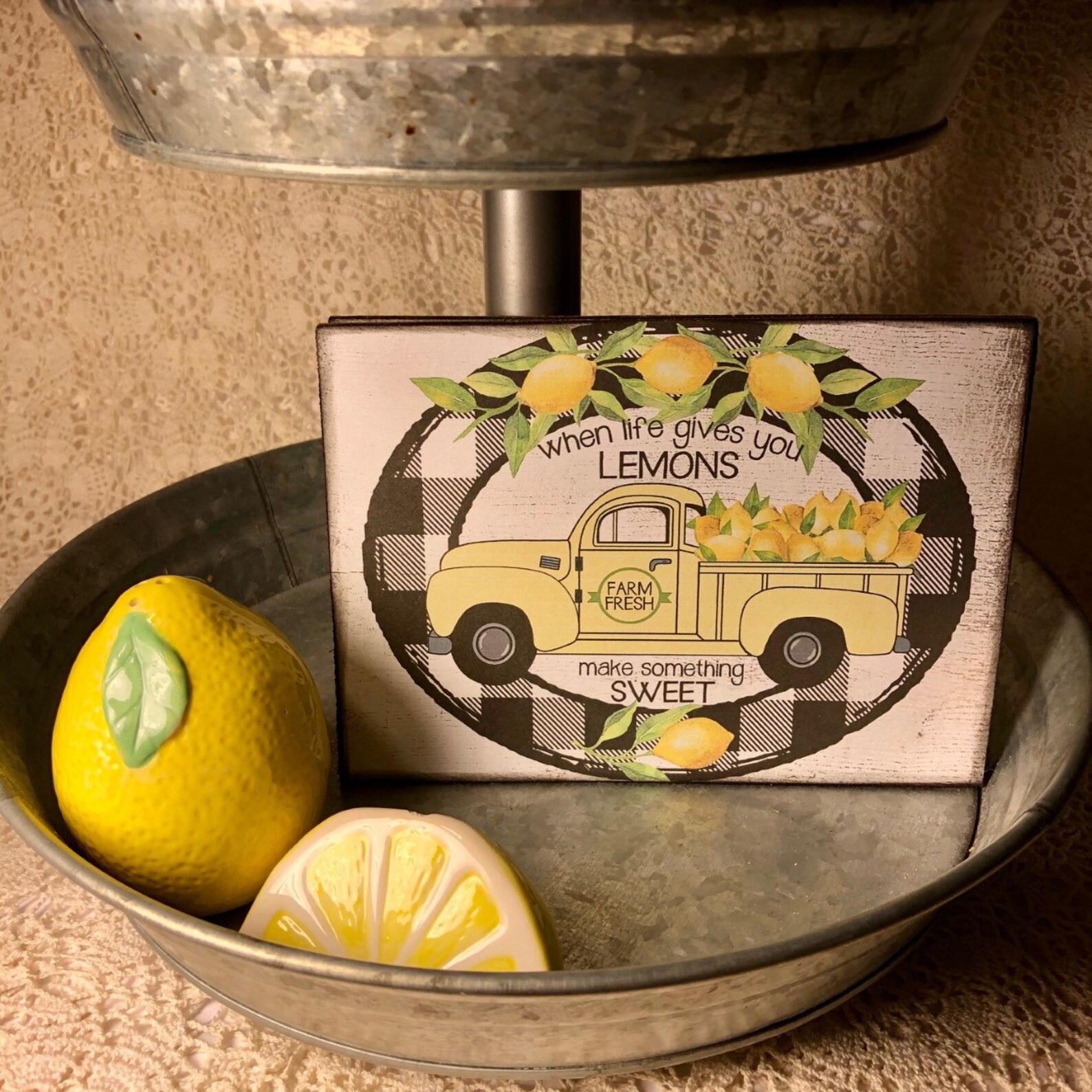 Lemons Farm Fresh Truck, Vintage Style, Mini Plaque / Sign - Etsy