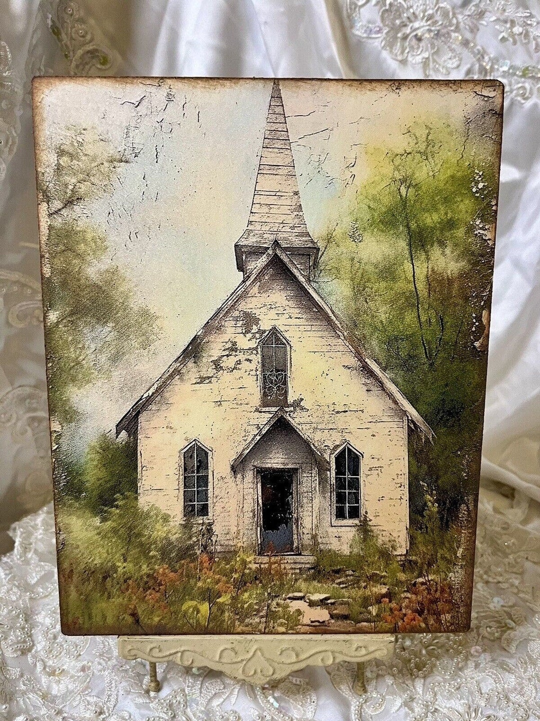 Church Chapel, Primitive Folk Art, Handcrafted Plaque / Sign 1 - Etsy