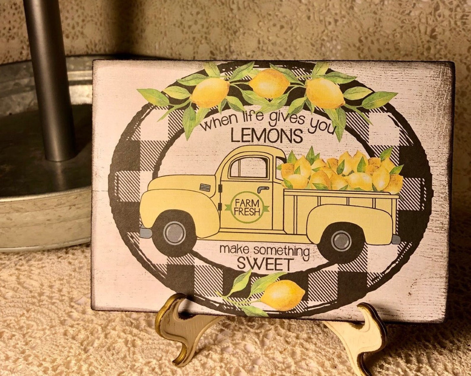 Lemons Farm Fresh Truck, Vintage Style, Mini Plaque / Sign - Etsy