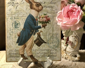 French Country Rabbit Statue | Regal Bunny Garden Statues | English ...