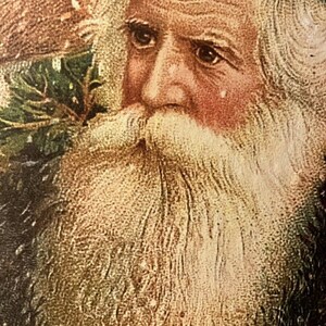 Victorian Santa, Vintage Style, Old World Christmas, Handcrafted Plaque ...