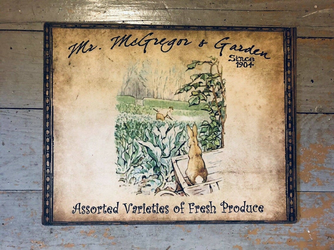 Peter Rabbit Mr. Mcgregor's Garden PRIMITIVE Handcrafted - Etsy