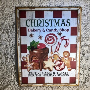 Christmas Bakery & Candy Shop, Handcrafted Plaque / Sign - Etsy