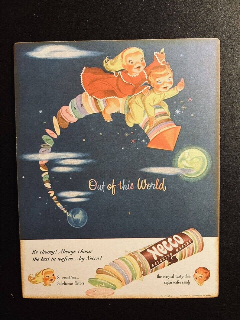 Necco Retro Advertisement Kids Out of This World Handcrafted - Etsy