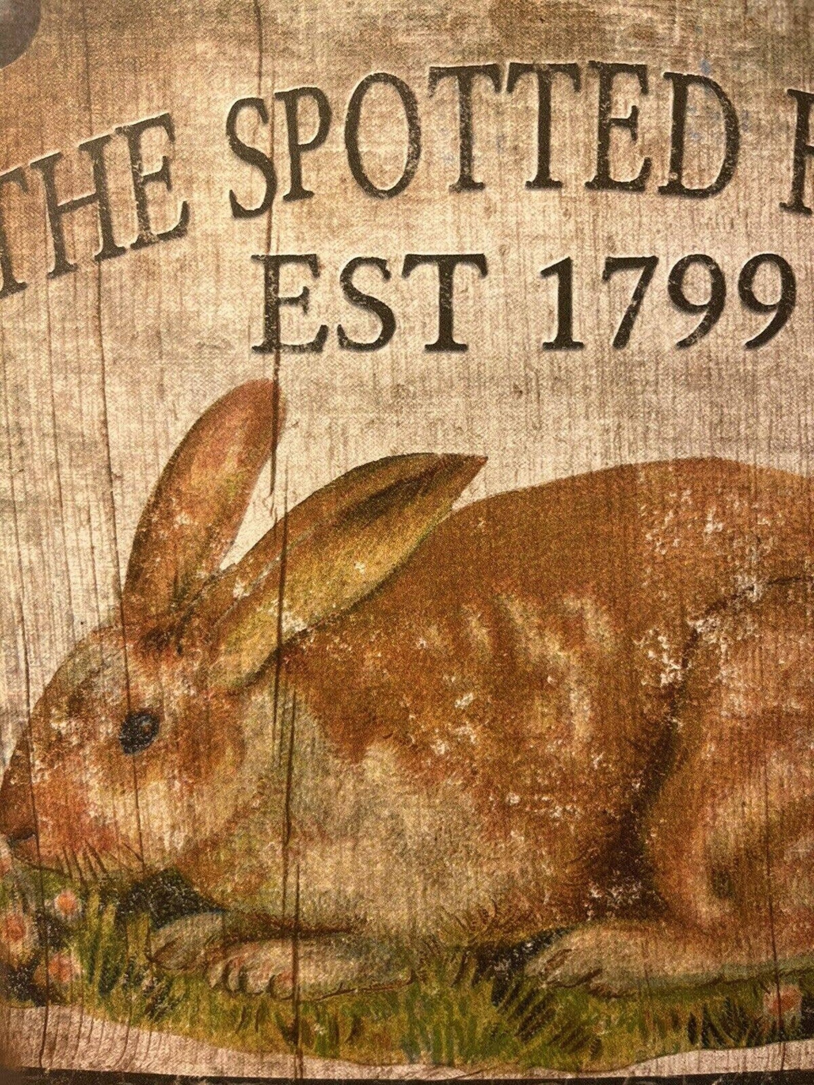 Primitive Folk Art THE SPOTTED HARE 1799 Tavern Rabbit Handcrafted ...
