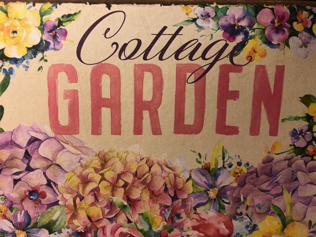 COTTAGE GARDEN, Handcrafted Plaque / Sign, 8x10 - Etsy