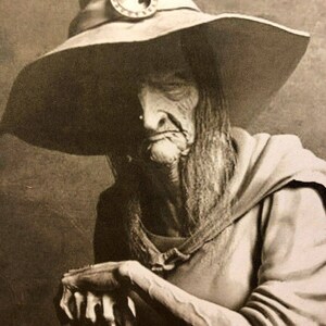 Creepy Old Hag Ugly Witch Gothic Horror, Handcrafted Plaque / Sign - Etsy