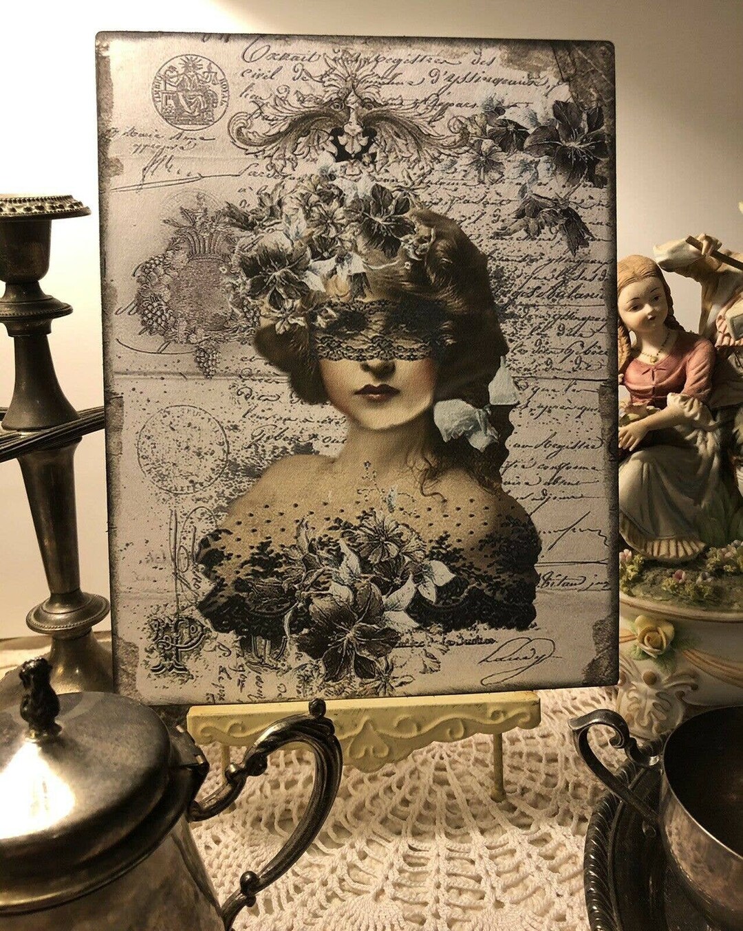 Black Beauty Shabby Chic Romantic Lady Vintage Style - Etsy