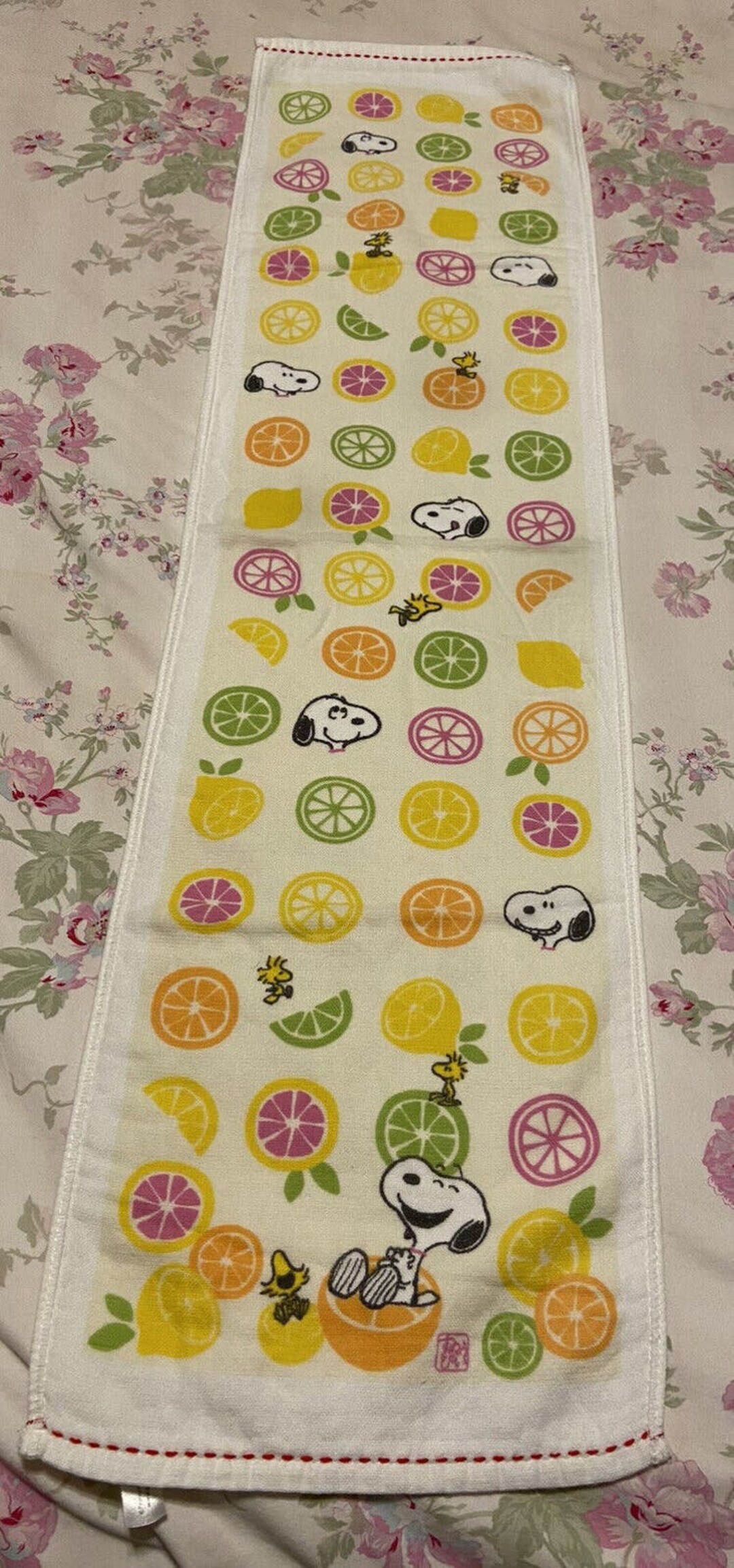 Peanuts Snoopy & Woodstock Table Runner Towel Lemons Limes Oranges - Etsy