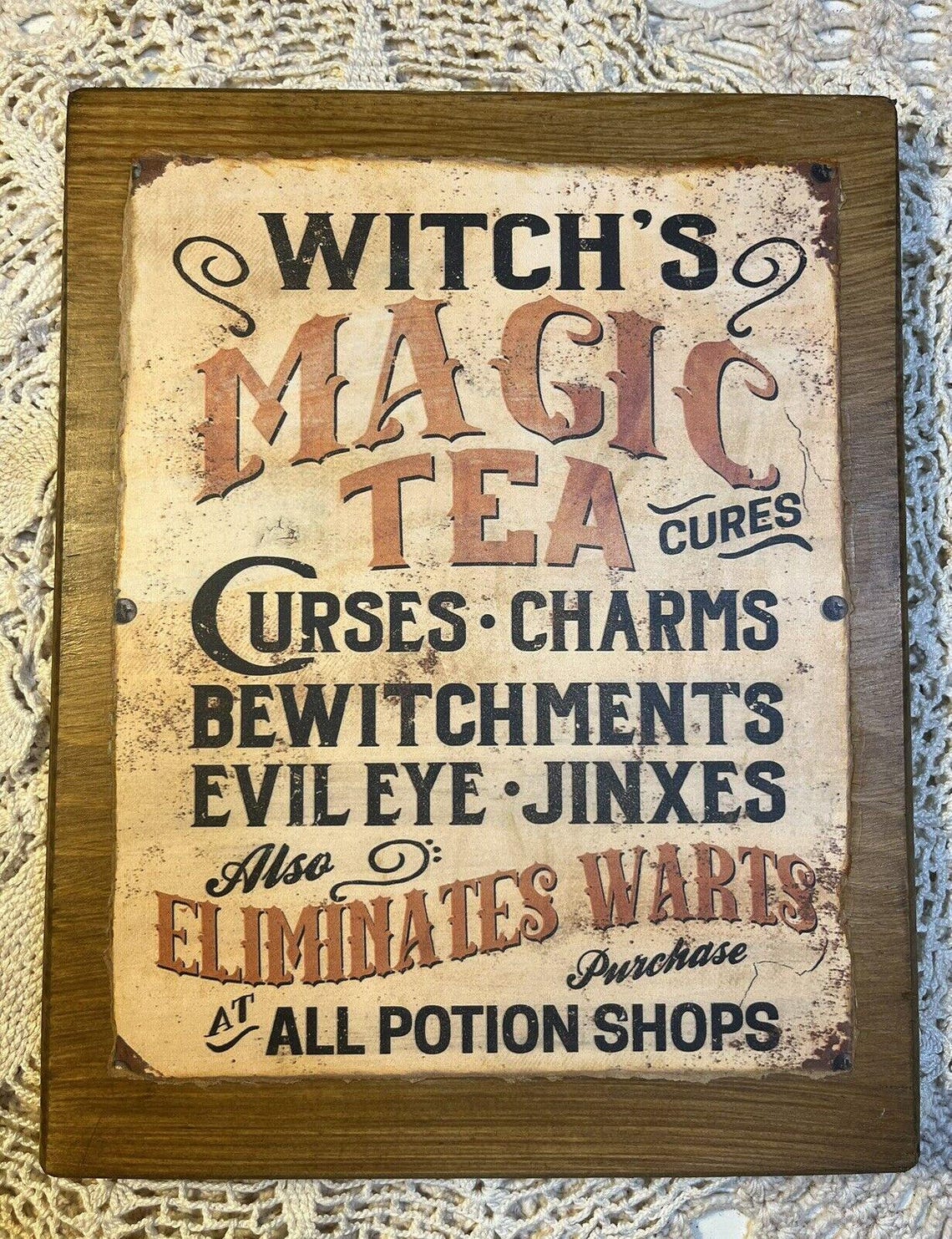 Witch’s Magic Tea, Handcrafted Wooden Sign - Etsy