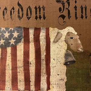 Prim Patriotic Sheep Flag Folk Art Primitive Handcrafted - Etsy