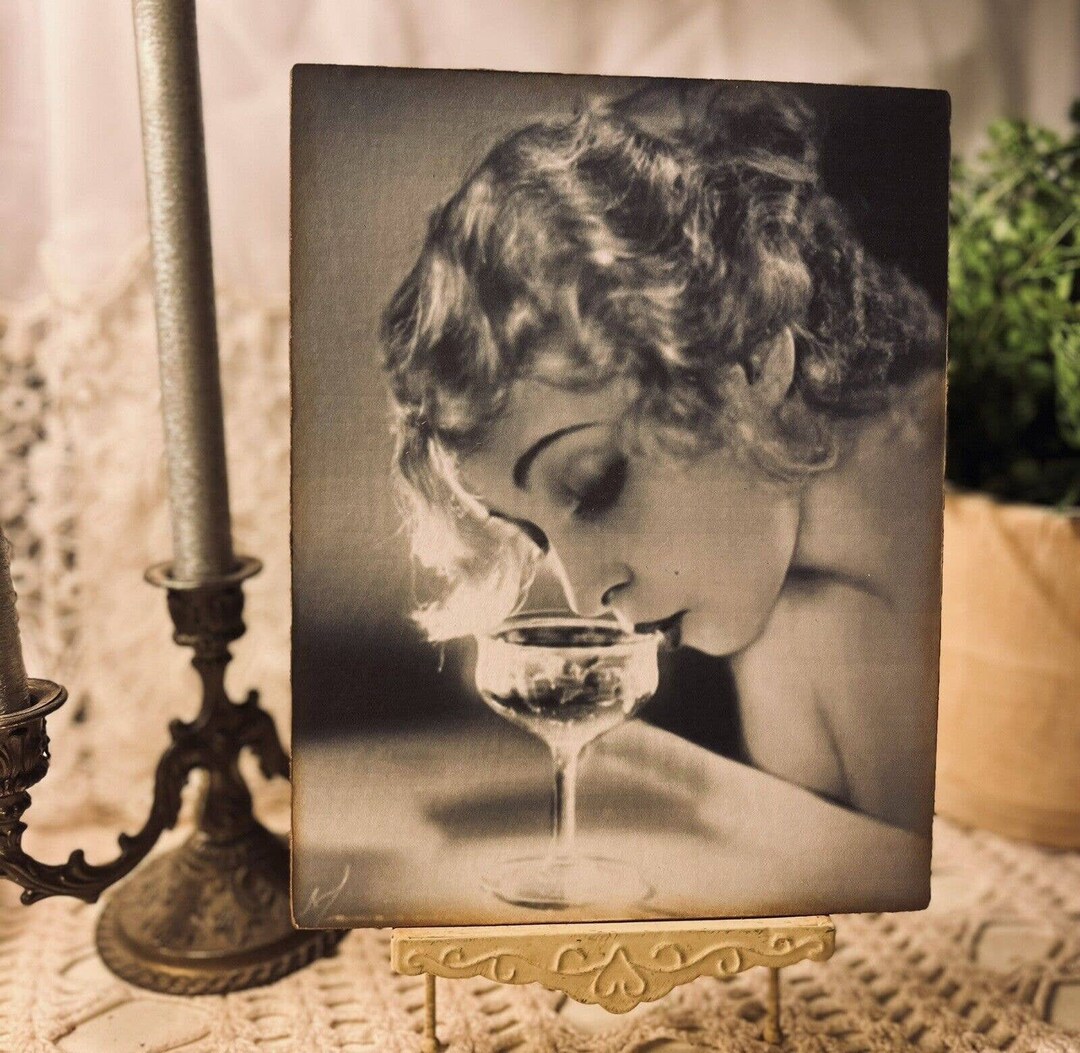 Cocktail Time, Flapper, Black & White, Handcrafted Plaque / Sign - Etsy