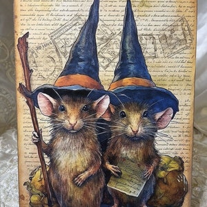 Witch Mice Handcrafted Plaque Sign - Etsy