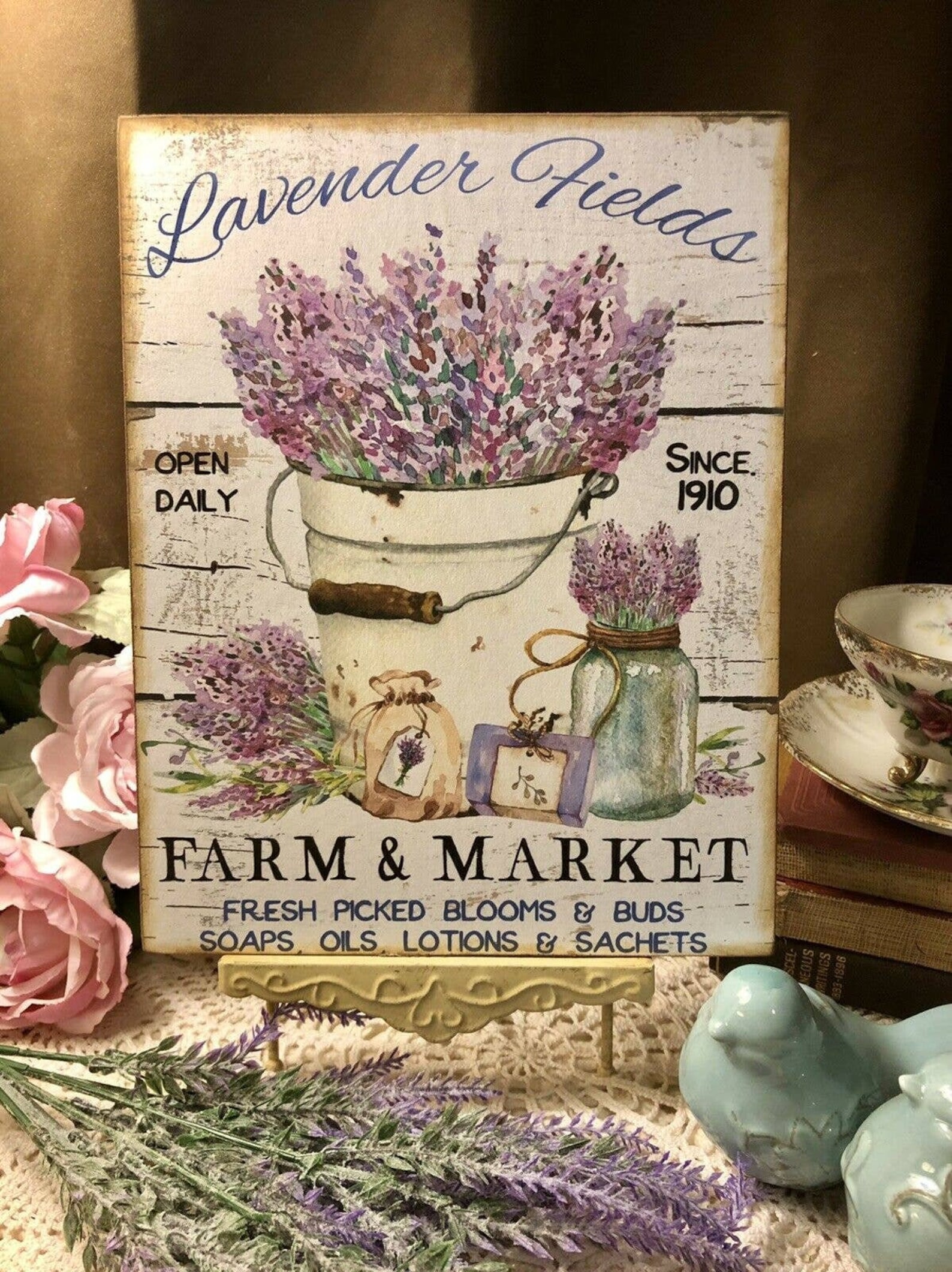 Lavender Fields Farm & Market Lavender Bucket Handcrafted - Etsy