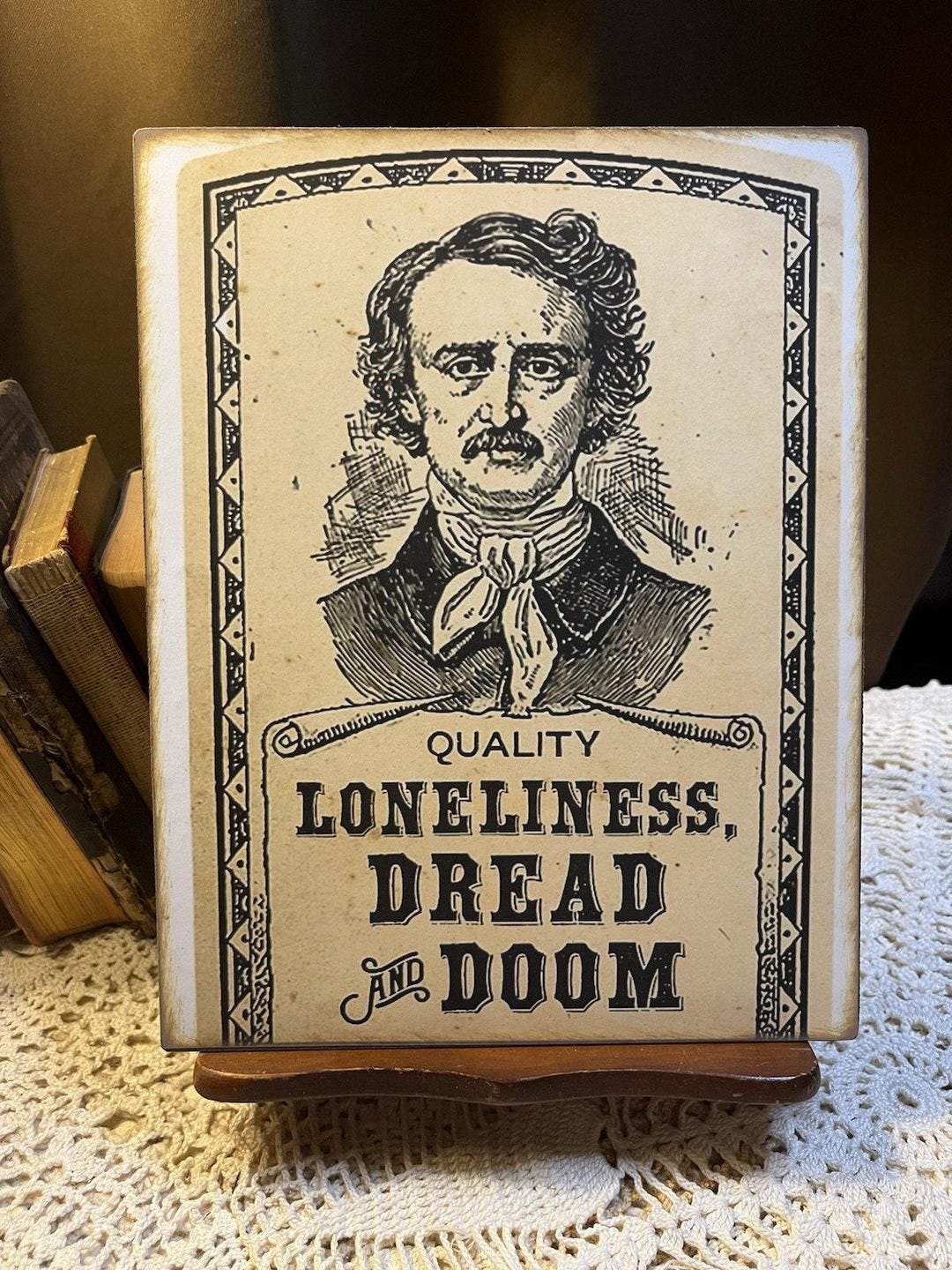Edgar Allan Poe Handcrafted Plaque / Sign, Loneliness Apothecary Label ...