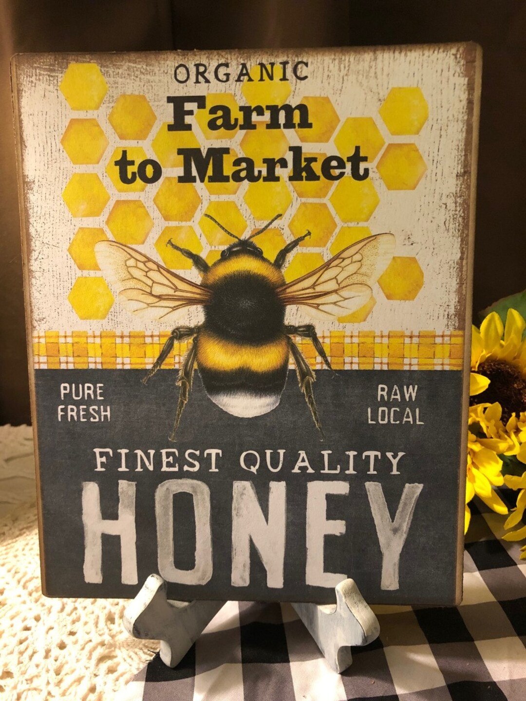 HONEY, Farm to Market, BEE, Handcrafted Plaque / Sign - Etsy
