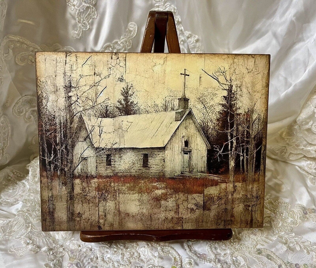 Church Chapel, Primitive Folk Art, Handcrafted Plaque / Sign #13 - Etsy