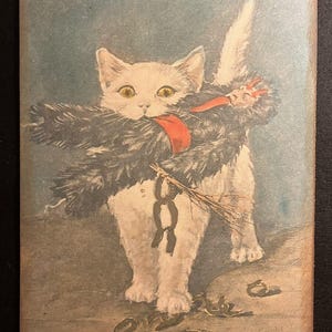 Cat Catches Krampus, Vintage Style Handcrafted Plaque / Sign B - Etsy
