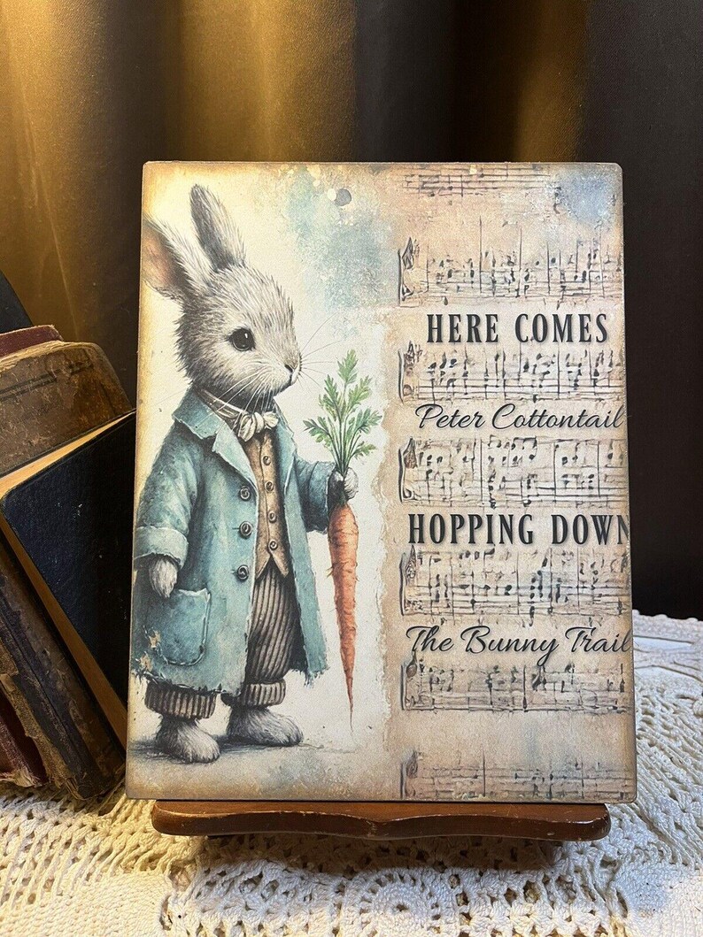 Peter Rabbit, Bunny Trail, Handcrafted Plaque / Sign #2 - Etsy