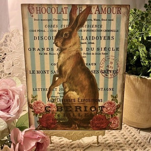 Vintage Victorian, French Country Easter Bunny Rabbit, HANDCRAFTED ...