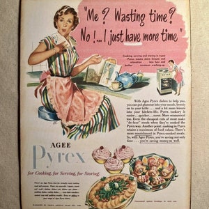 Pyrex Lady, Retro Advertisement, Handcrafted Plaque / Sign #4 - Etsy