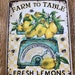 LEMONS, Farm to Table, Bees, Vintage Scale, Farmhouse Style ...