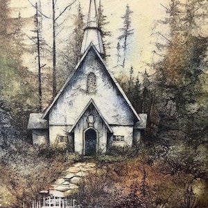 Church Chapel, Primitive Folk Art, Handcrafted Plaque / Sign #11 - Etsy