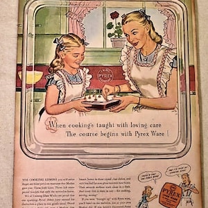 Pyrex Girl, Retro Advertisement, Kitschy Handcrafted Plaque / Sign #6 ...