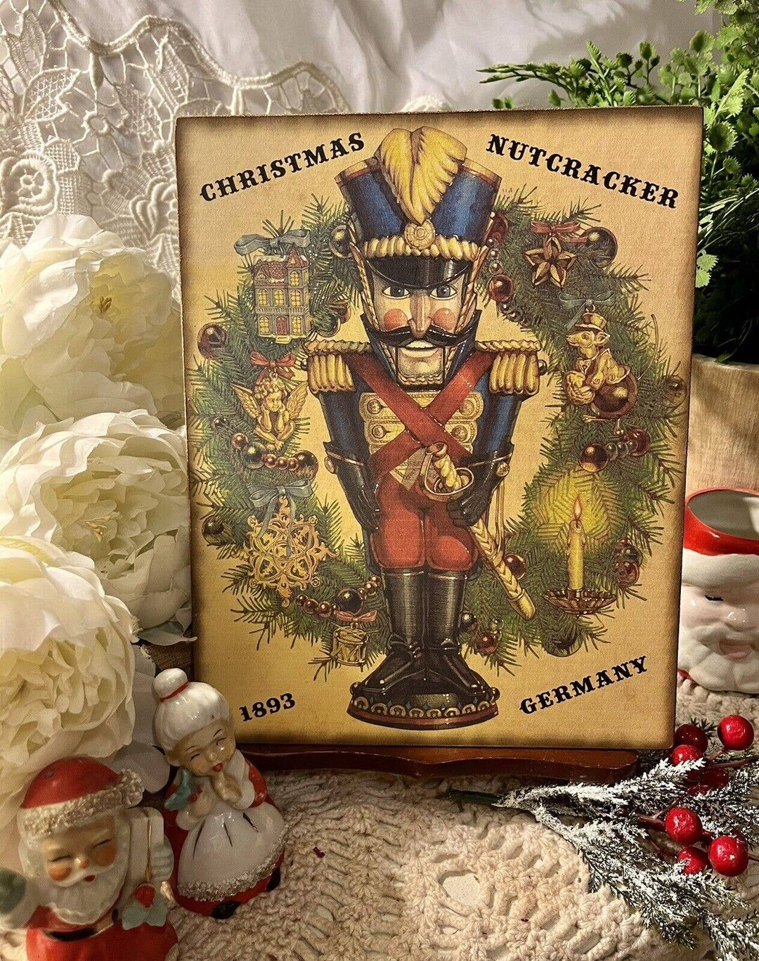 Christmas Nutcracker, 1893 Germany, Vintage Style, Handcrafted Plaque ...
