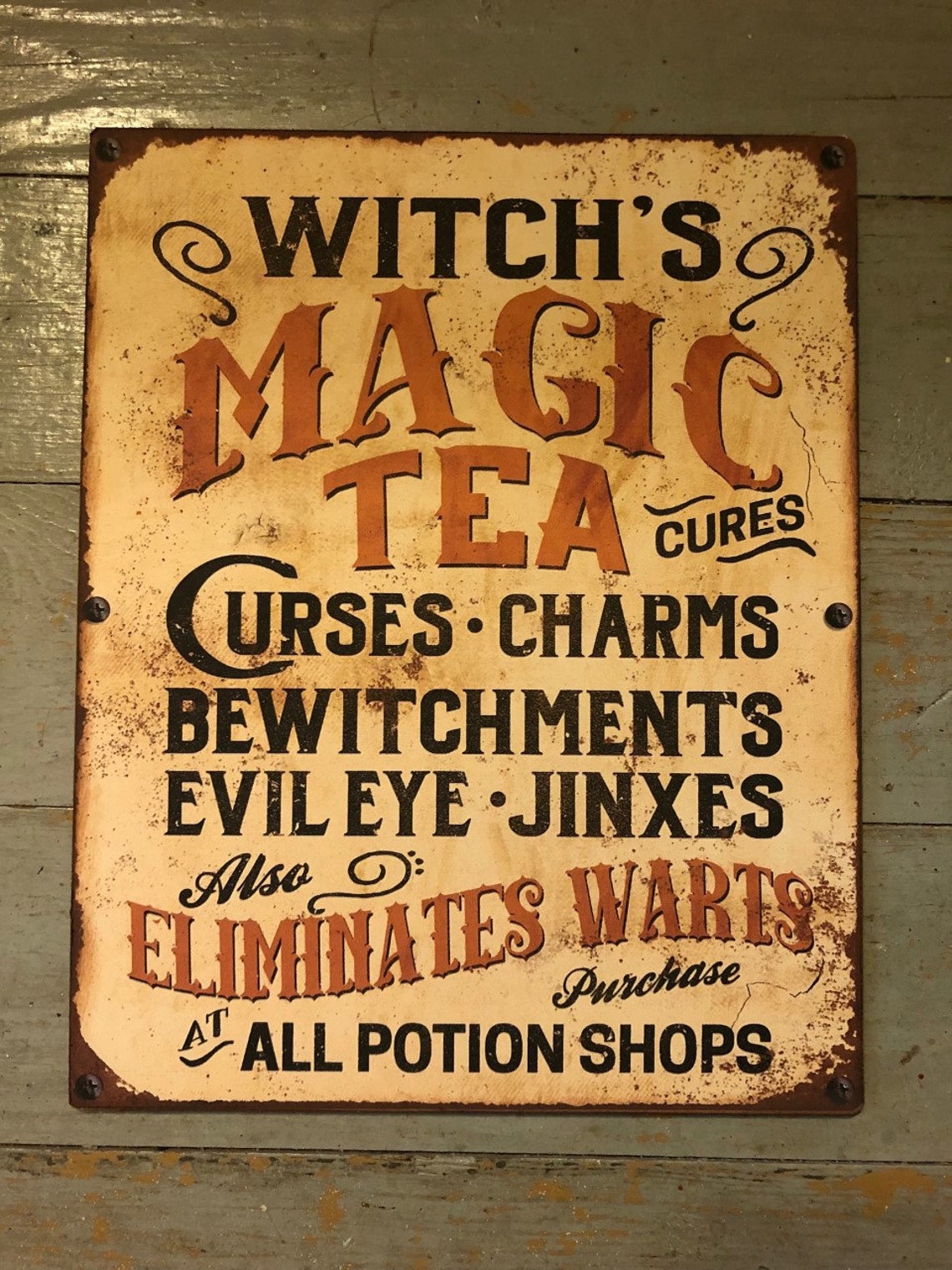 Witch's Magic Tea Potions Cures Vintage Style - Etsy