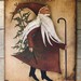 Handmade Primitive Folk Art St Nicholas Walking Santa Plaque / Sign #6 ...