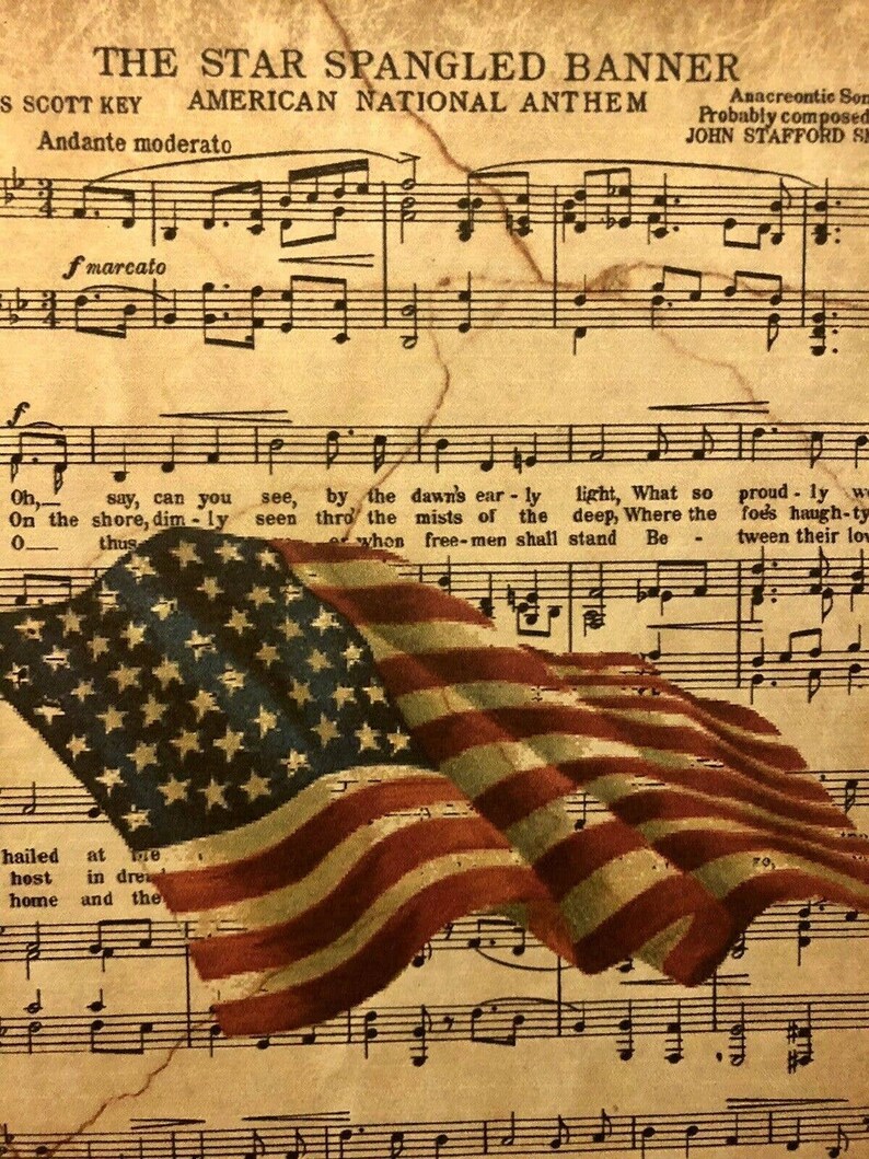FLAG the Star Spangled Banner Patriotic Americana - Etsy